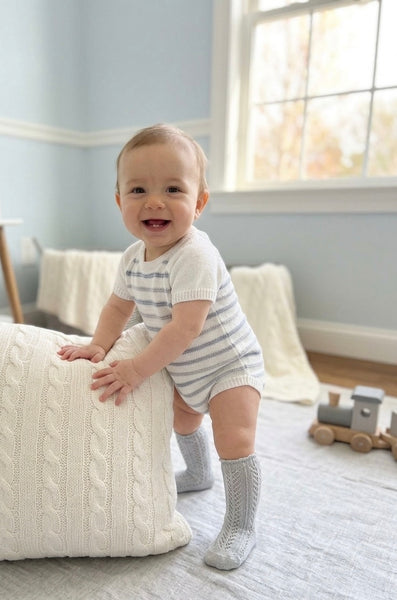 BOYS STRIPED KNITTED ROMPER – Lilileyba